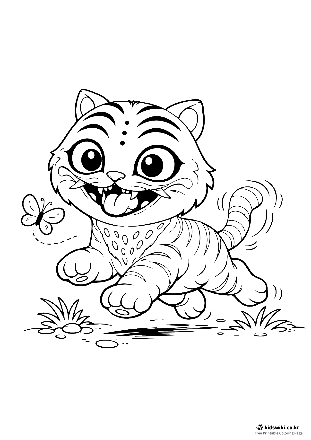K-Pop Demon Hunters Derpy Tiger Coloring Page – Chasing Butterfly ...
