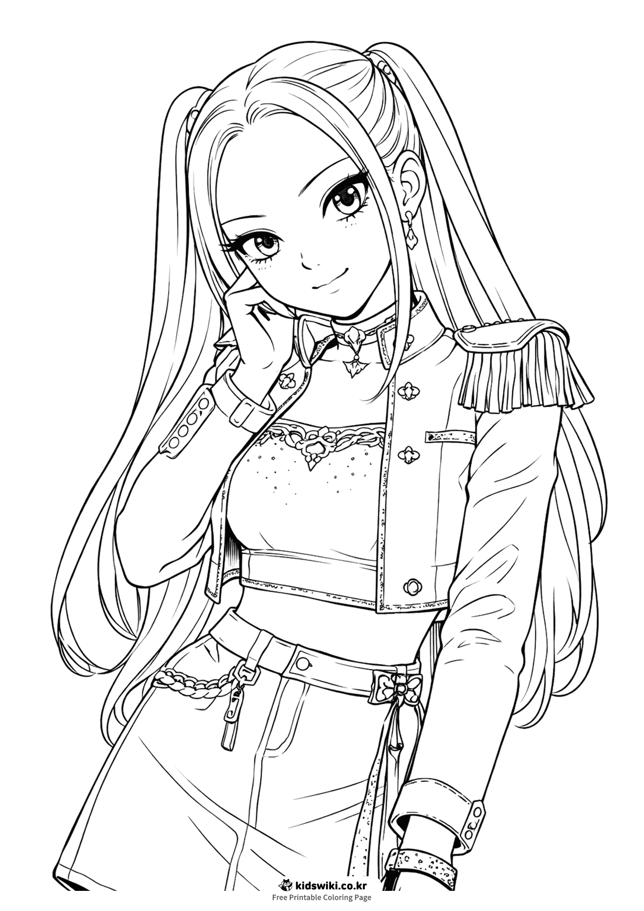 K-Pop Demon Hunters Mira Coloring Page – Singing Pose - KidsWiki