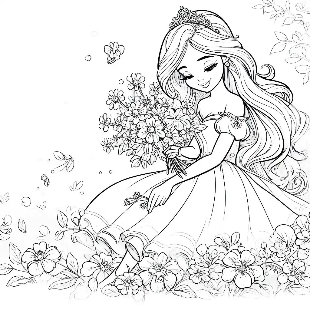 19 Pretty Princess Coloring Pages (Free Printable) - Kidswiki